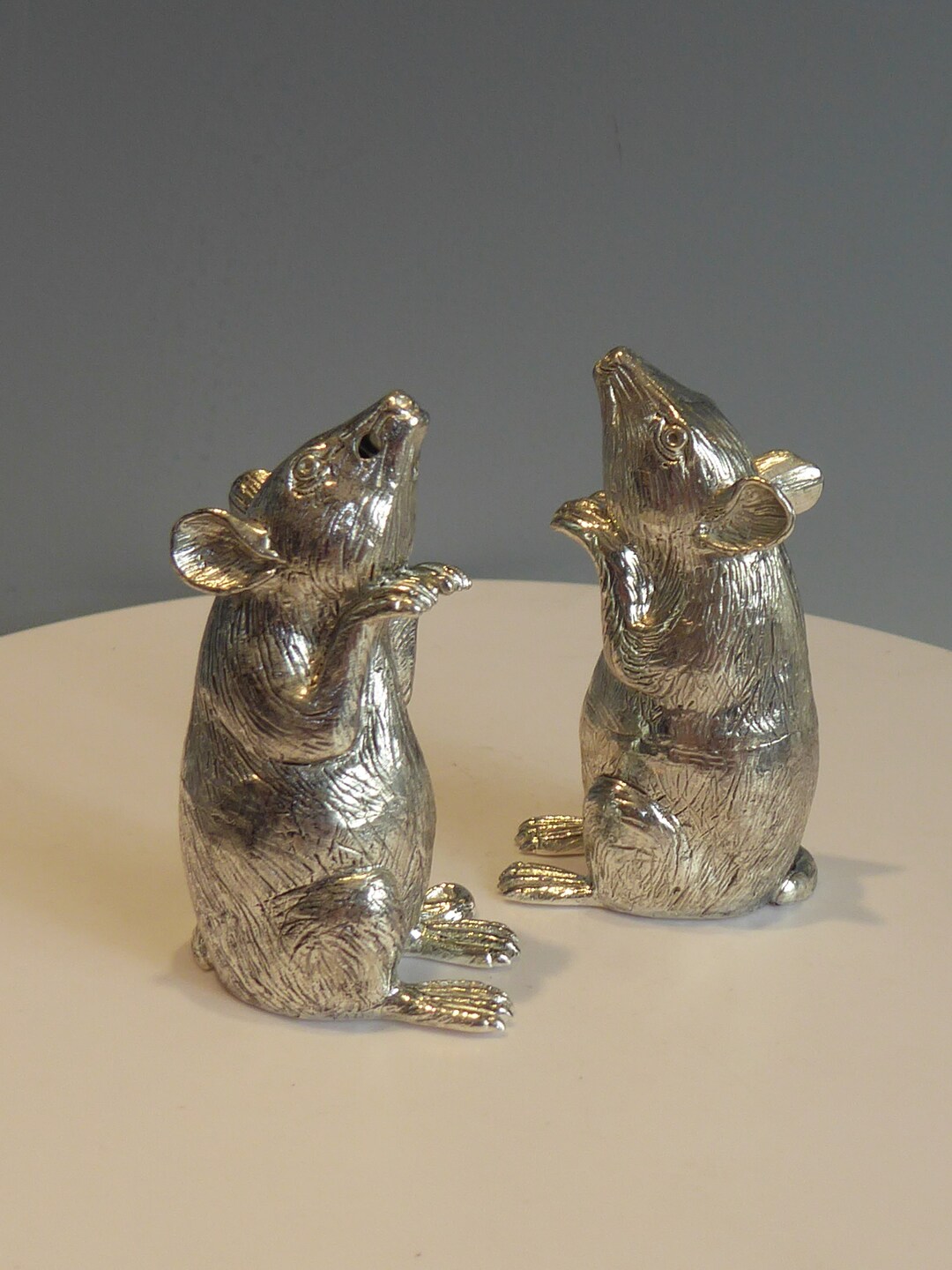 Silver Plated Novelty Mice Salt Pepper Pots - Etsy
