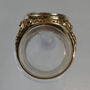 Heavy 9ct Solid Gold Gents Ring - Etsy