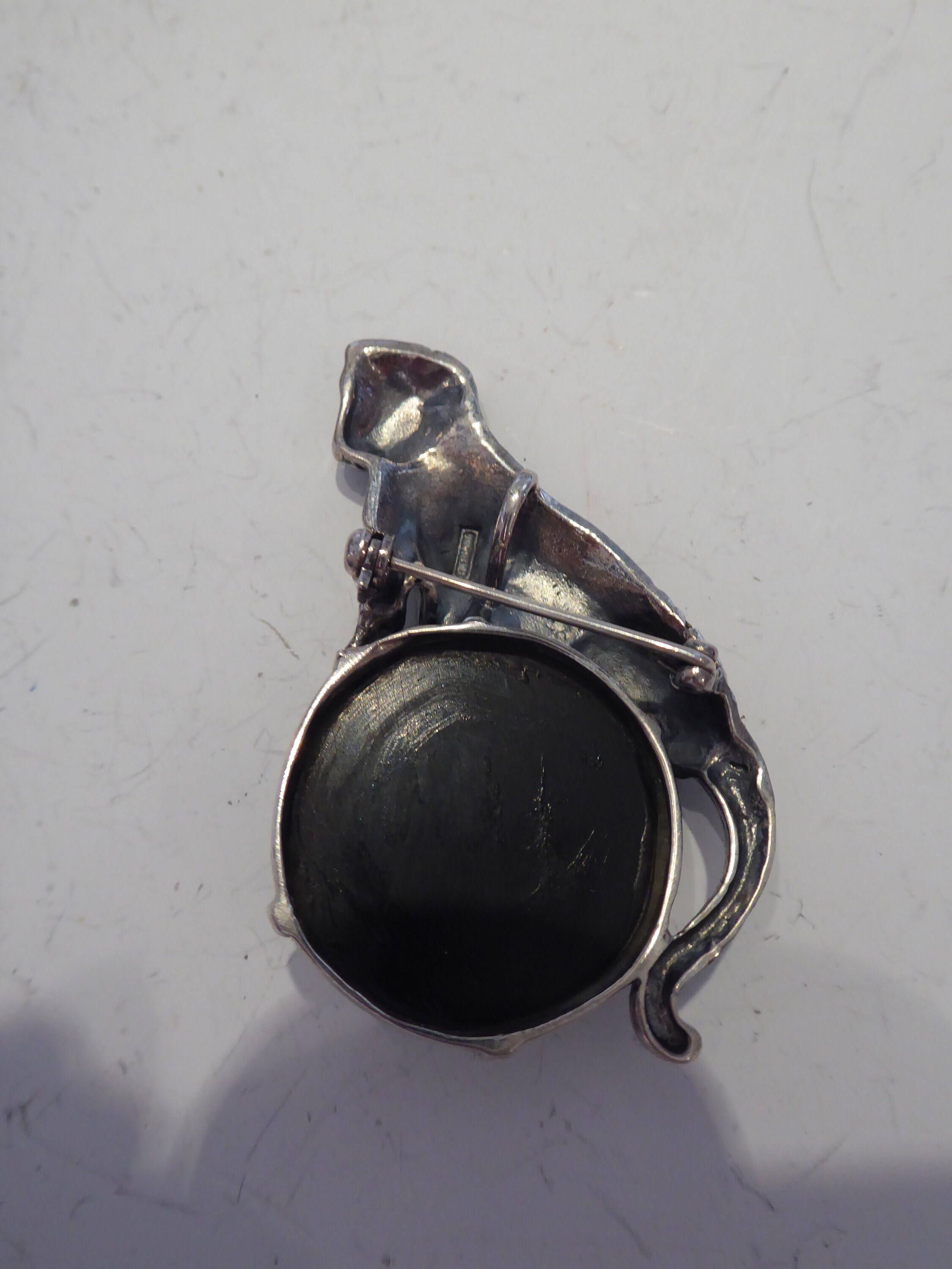 Silver Onyx and Marcasite Art Deco Style Panther Brooch Pendant - Etsy UK