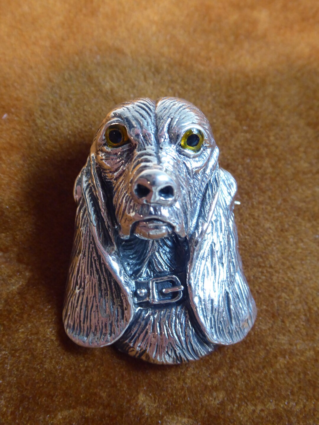 Silver Long Eared Spaniel Dog Brooch/pendant - Etsy