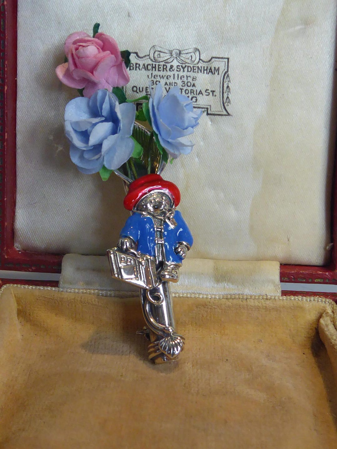Fine Solid Silver Enamel Tussie Mussie Flower Posy Holder Paddington ...