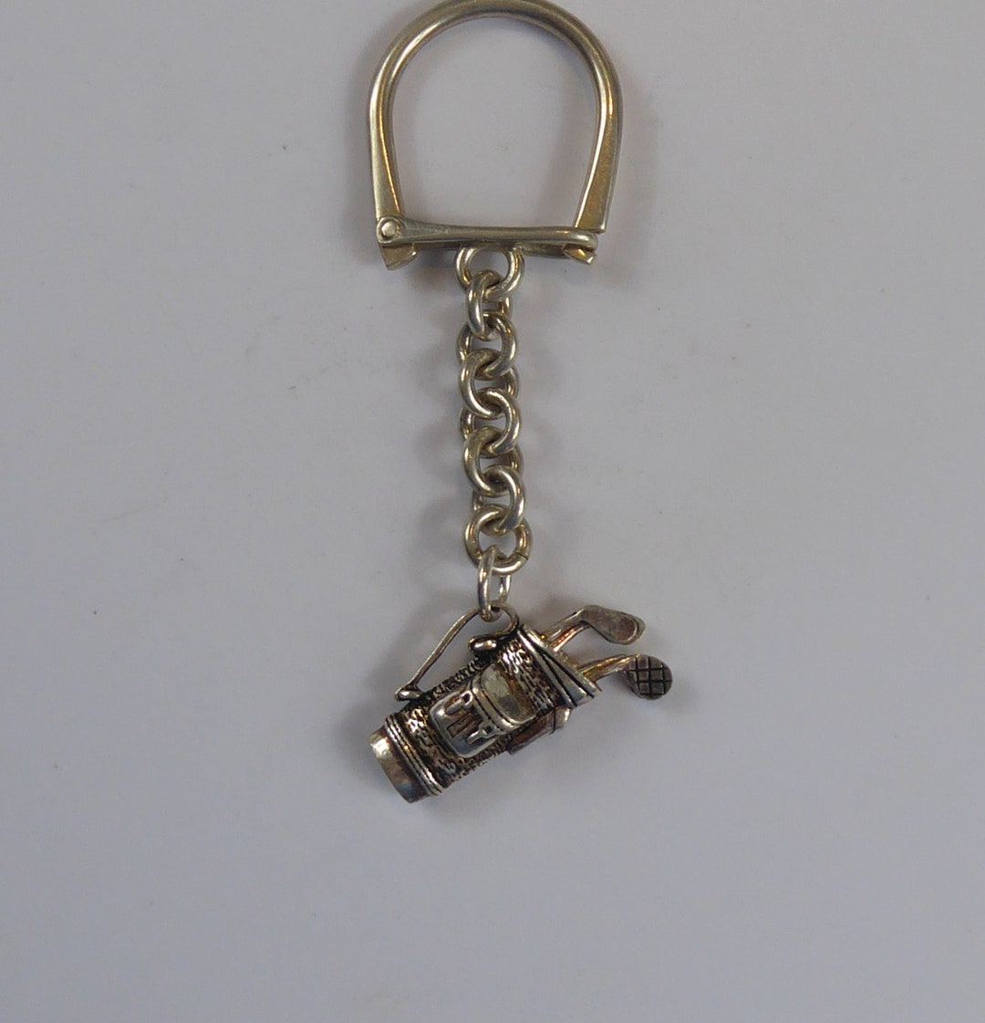 Novelty Silver Golf Bag Key Ring - Etsy
