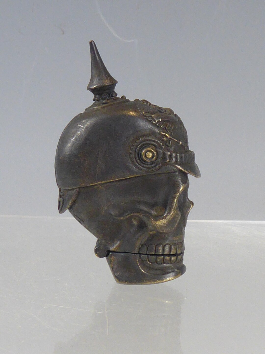 Novelty Brass WW1 Skull Vesta Match Strike Case - Etsy