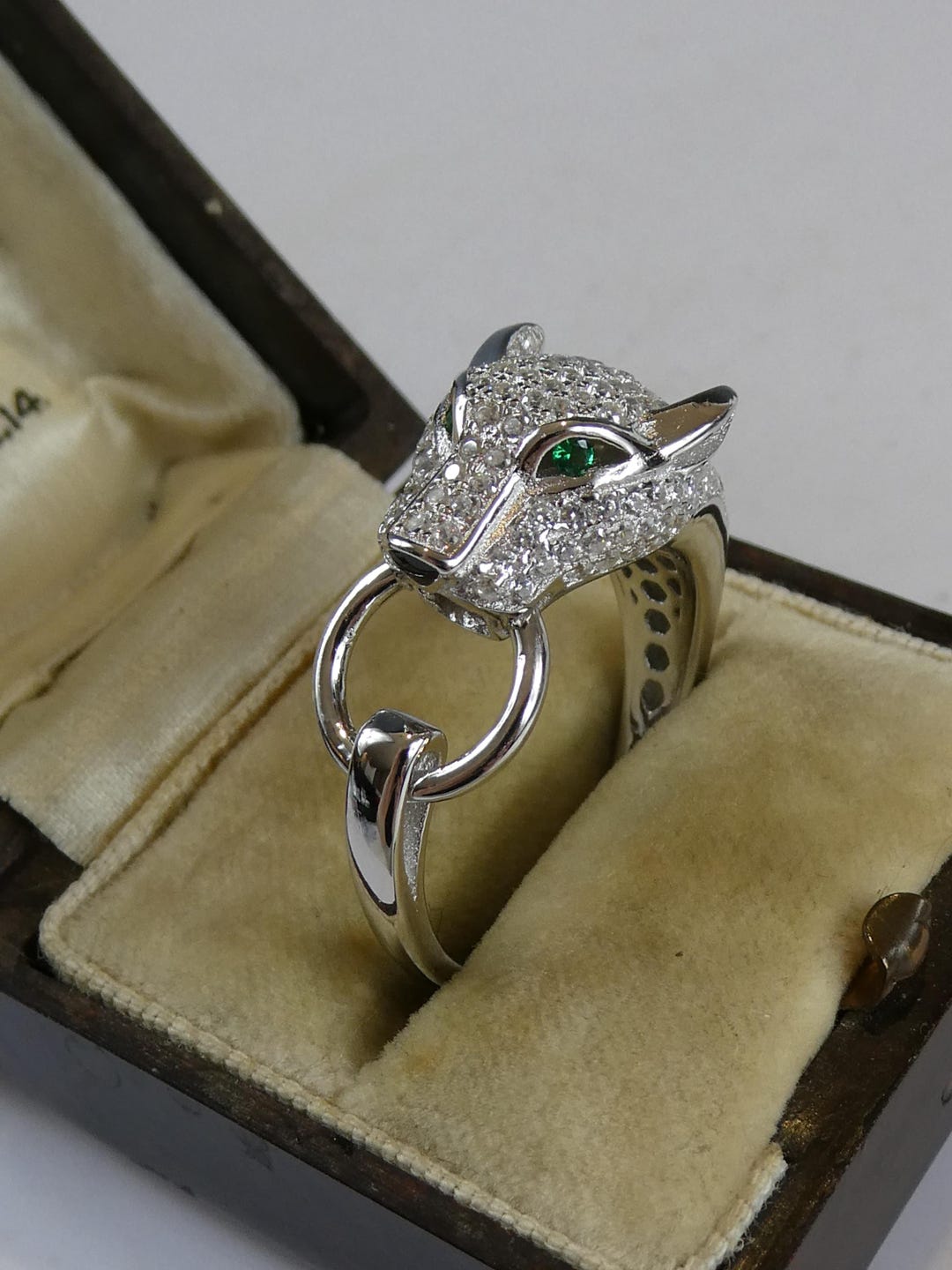 Fine Art Deco Style Panther Cat Ring - Etsy