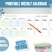 Printable Weekly Calendar/ Printable Weekly Planner/ Organization ...