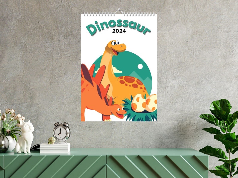 Dinossaur 2024 Kids Calendar 2024 Calendar, Dinossaurs Illustrations ...