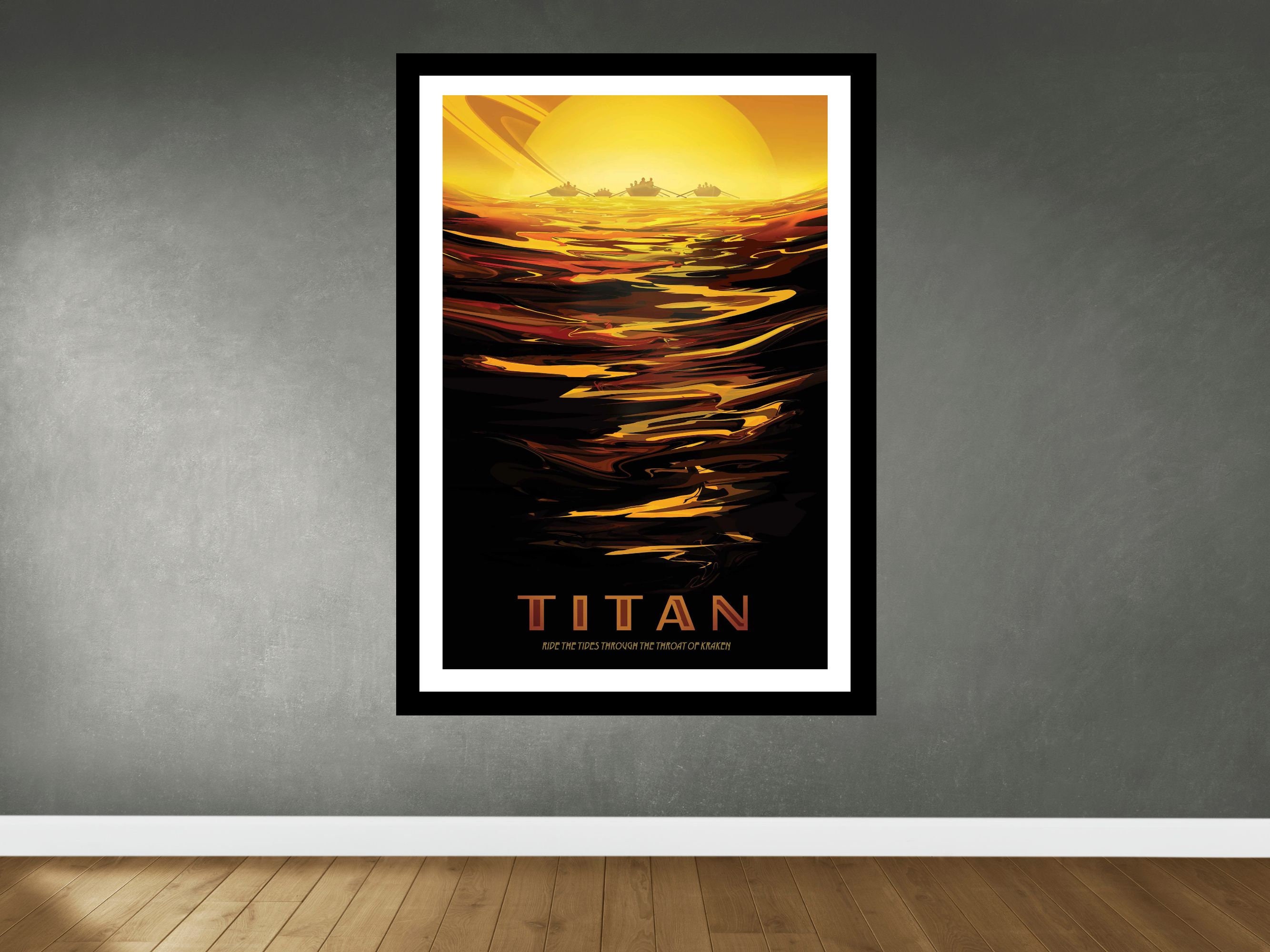 Titan, Saturn's Moon Poster NASA/JPL Poster, Wall Decor, Space Theme ...