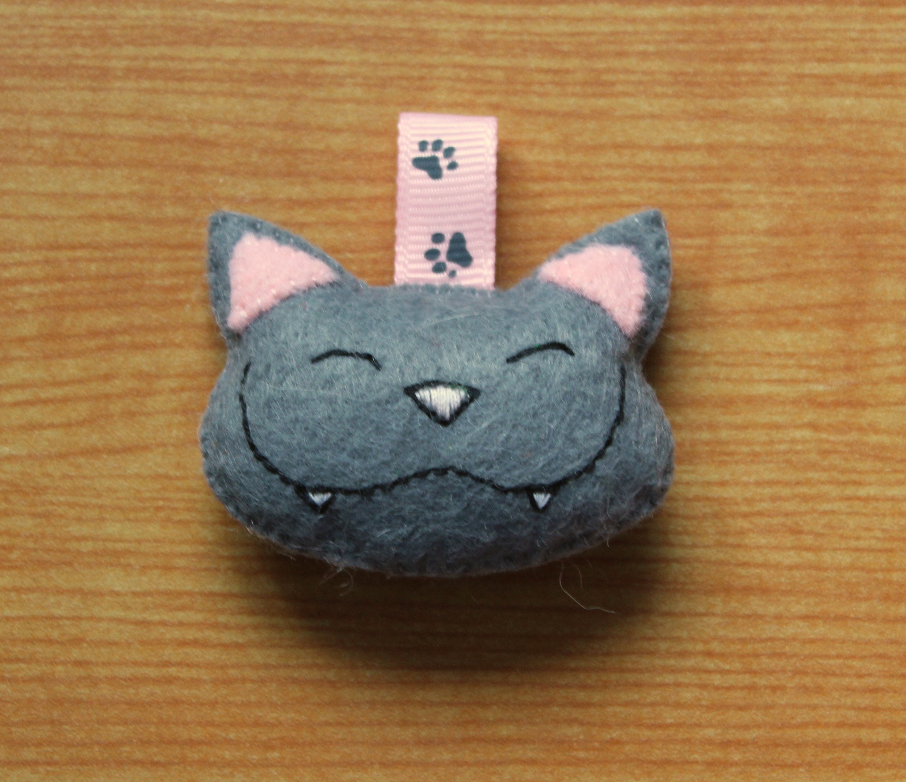 Handmade Felt Cat Head Stuffed Keychain/keyring - Etsy