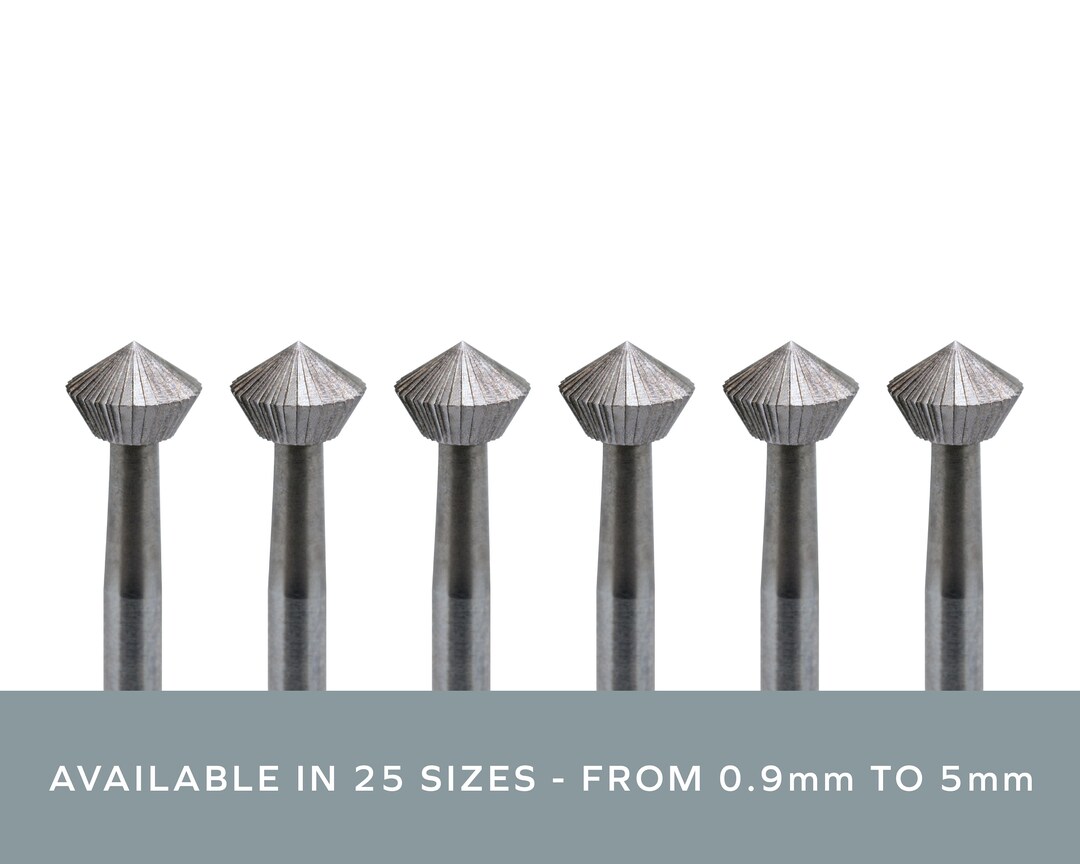 6 X Hart 90 Degree Burs for Stone Setting ( 0.9-5mm) Jewellery Making ...