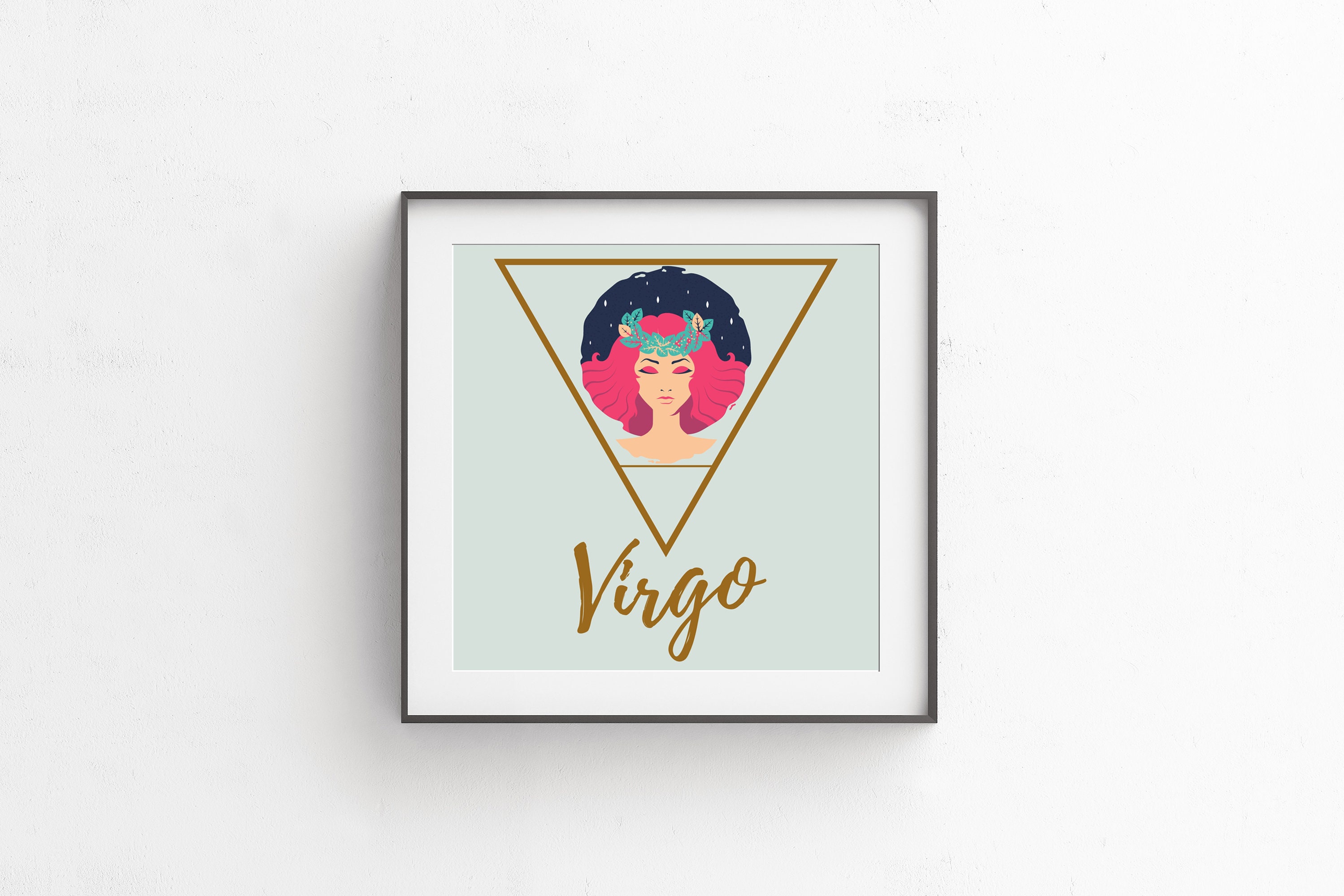 VIRGO WALL ART - Zodiac - Girl - 10x10 - Square Print - Digital ...