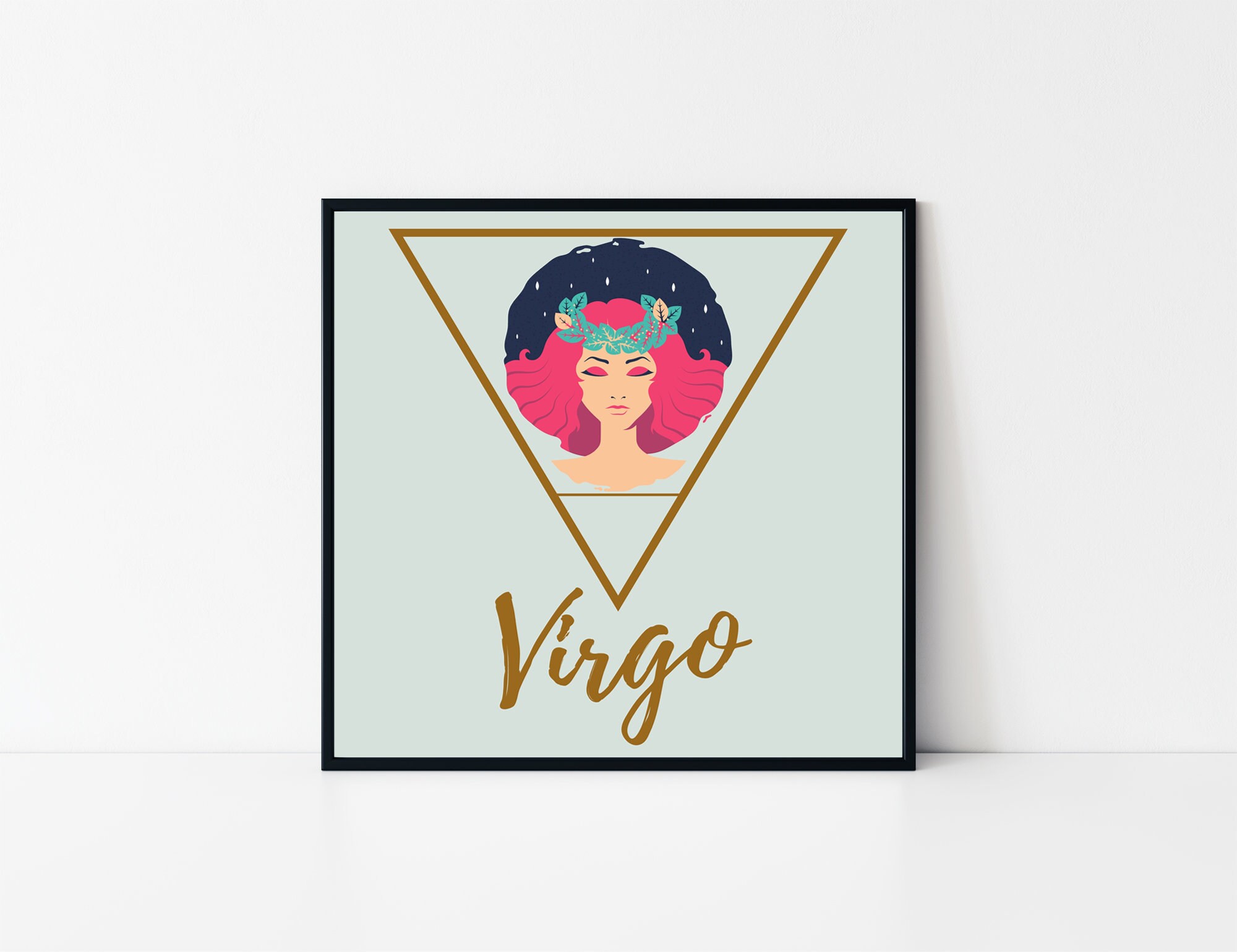 VIRGO WALL ART - Zodiac - Girl - 10x10 - Square Print - Digital ...