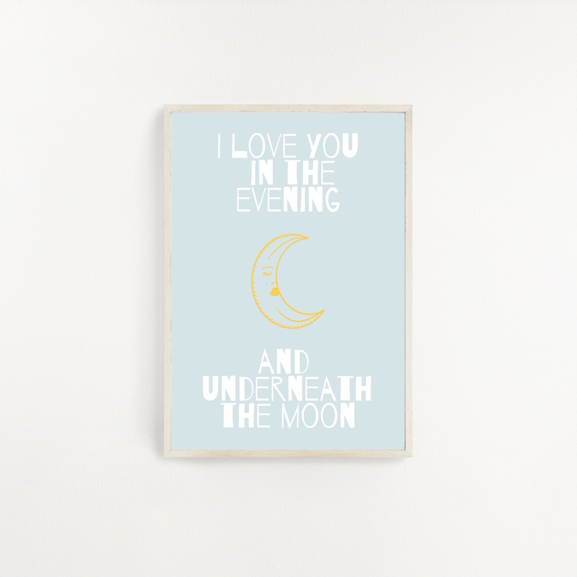 NURSERY - I Love You - Rhymes - Baby - Wall Art - Digital Download ...