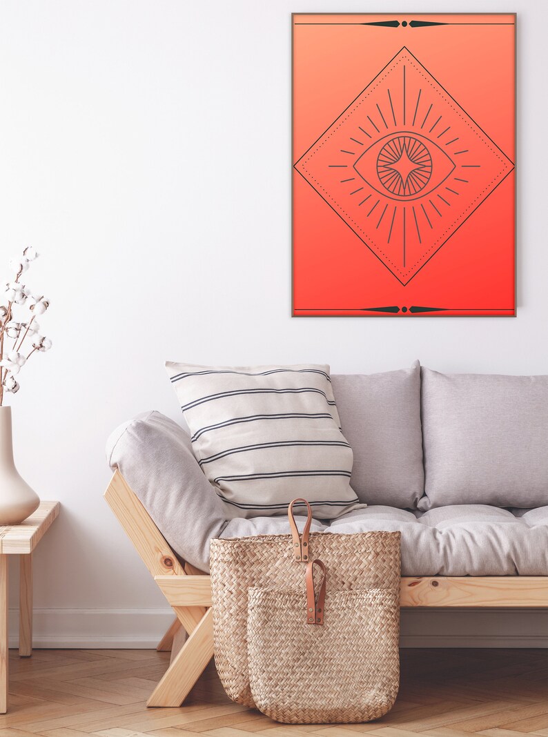 Third Eye Wall Art, MODERN, Sacred Geometry, Vibrant, ECLECTIC, Good ...