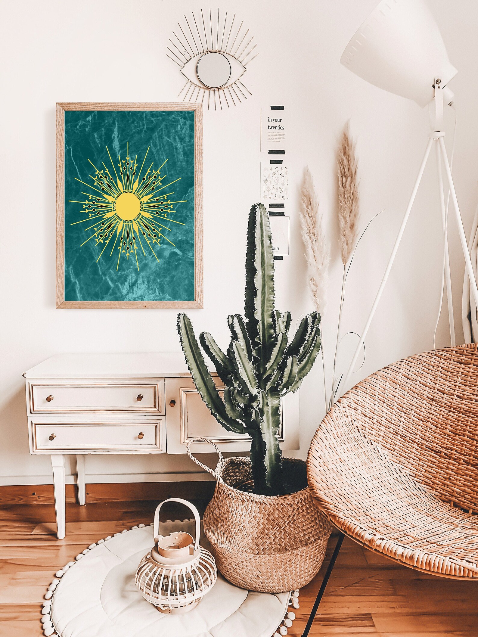 SUN, SUNBURST, VINTAGE Sun, Modern, Eclectic, Art, Wall Decor, Digital ...