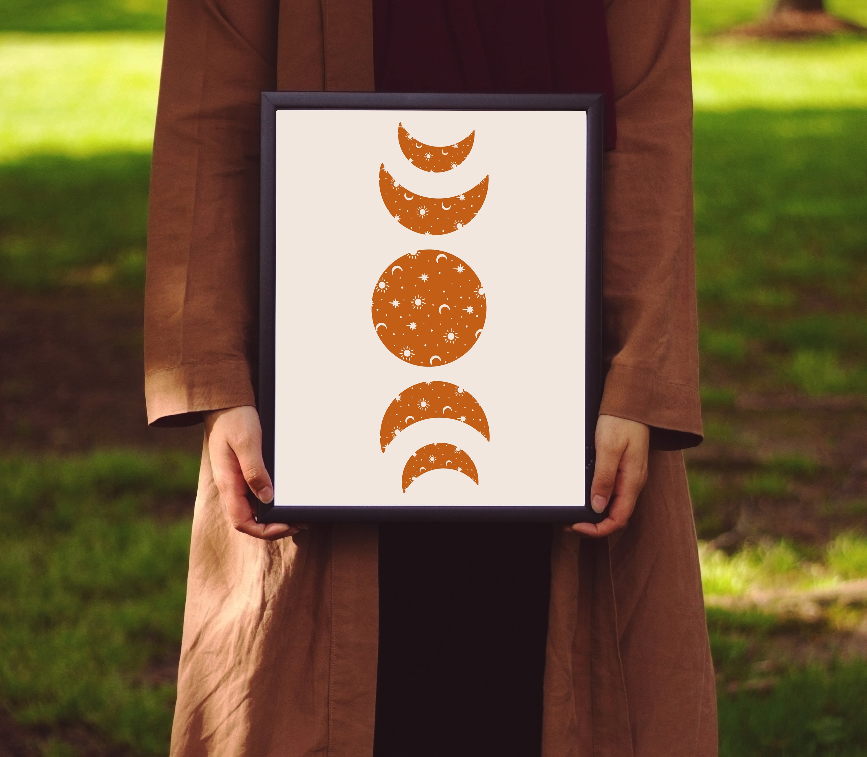 MOON PHASE - BOHEMIAN - Wall Art - Boho Print - Digital Download ...