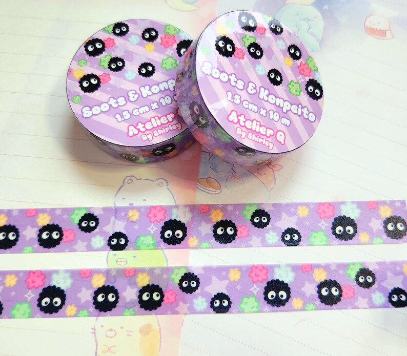 Washi Tape Roll (1.5 Cm X 10 M) - Cute - Pastel - Stars - Susuwatari ...