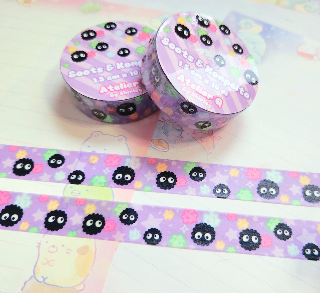 Washi Tape Roll (1.5 Cm X 10 M) - Cute - Pastel - Stars - Susuwatari ...