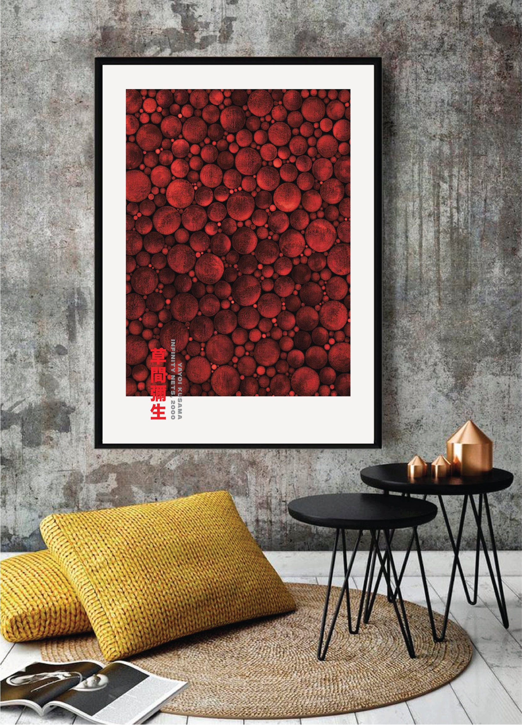 Yayoi Kusama Red Dots, Exhibition Poster Replica, Modern Art, Salon ...