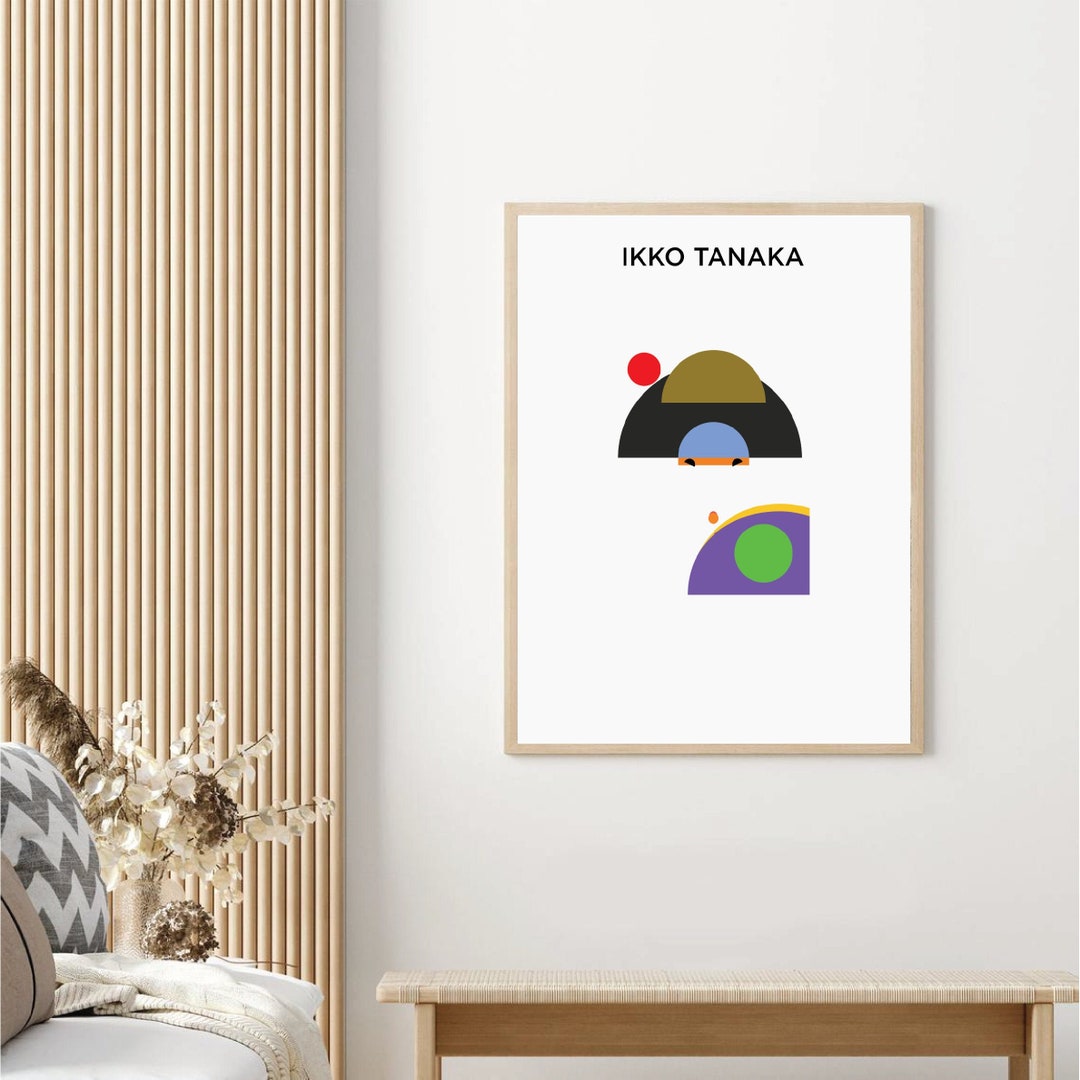 Ikko Tanaka Poster, Japanese Art Poster, Abstract Art Print Replica ...