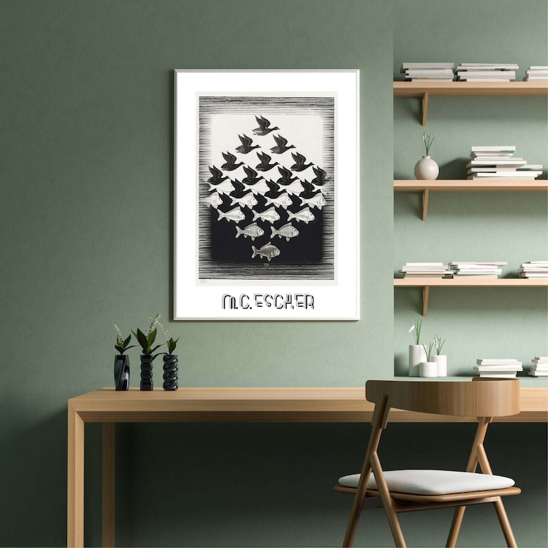 Cubism Art, Op Art, M. C. Escher Exhibition Poster Replica, Digital ...