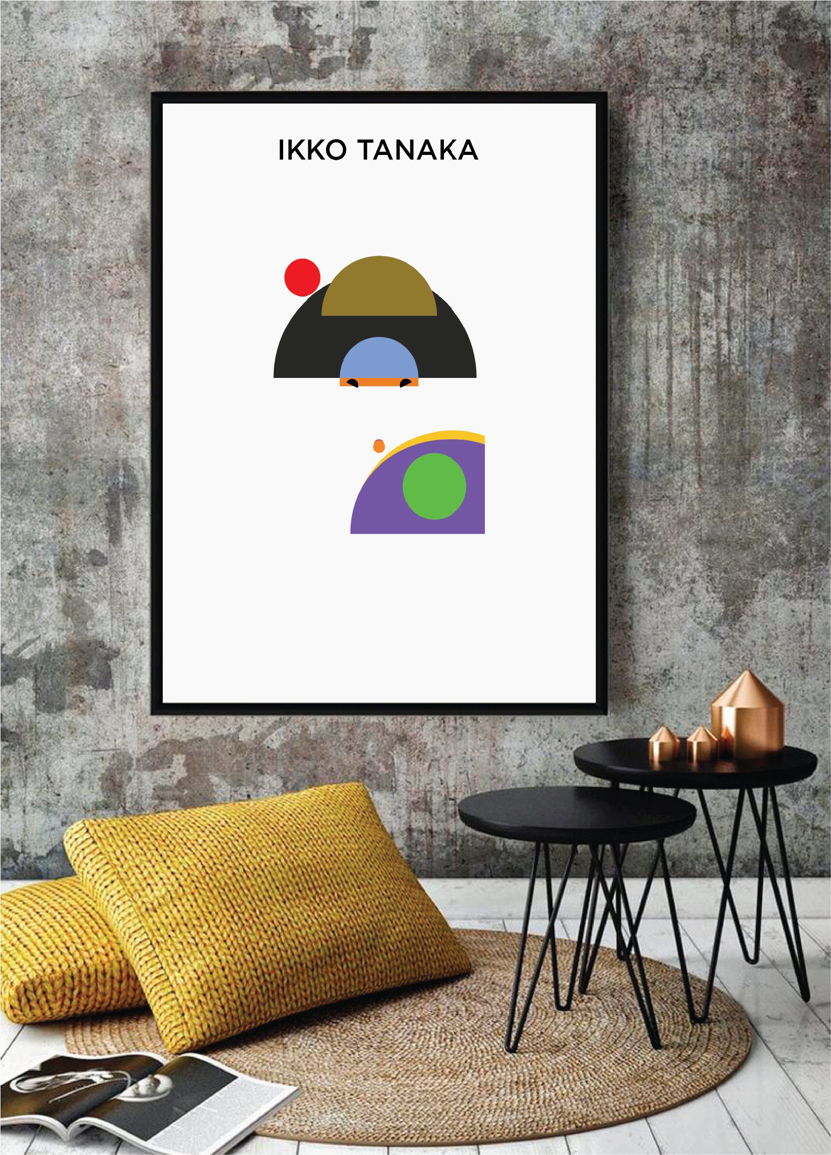 Ikko Tanaka Poster Japanese Art Poster Abstract Art Print | Etsy