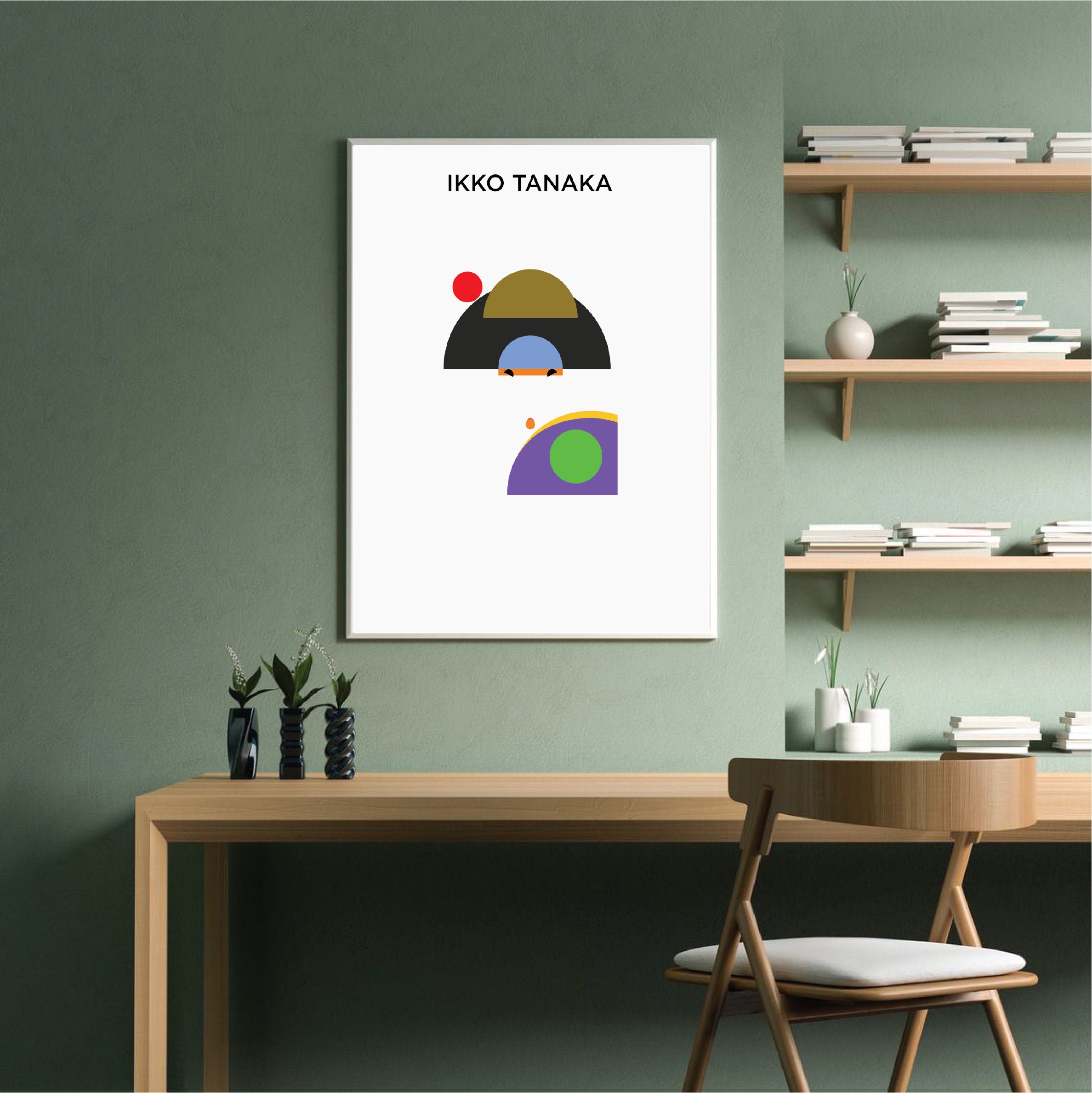 Ikko Tanaka Poster Japanese Art Poster Abstract Art Print | Etsy