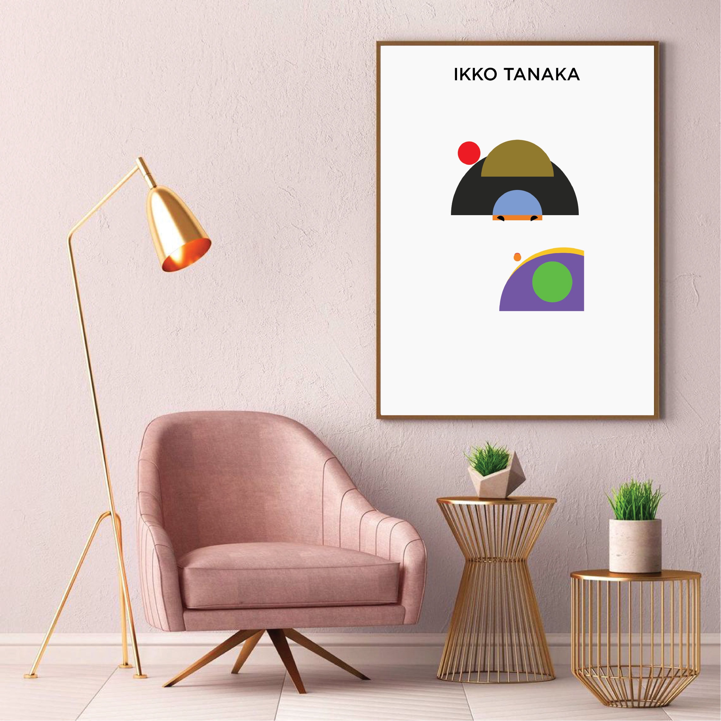 Ikko Tanaka Poster Japanese Art Poster Abstract Art Print | Etsy