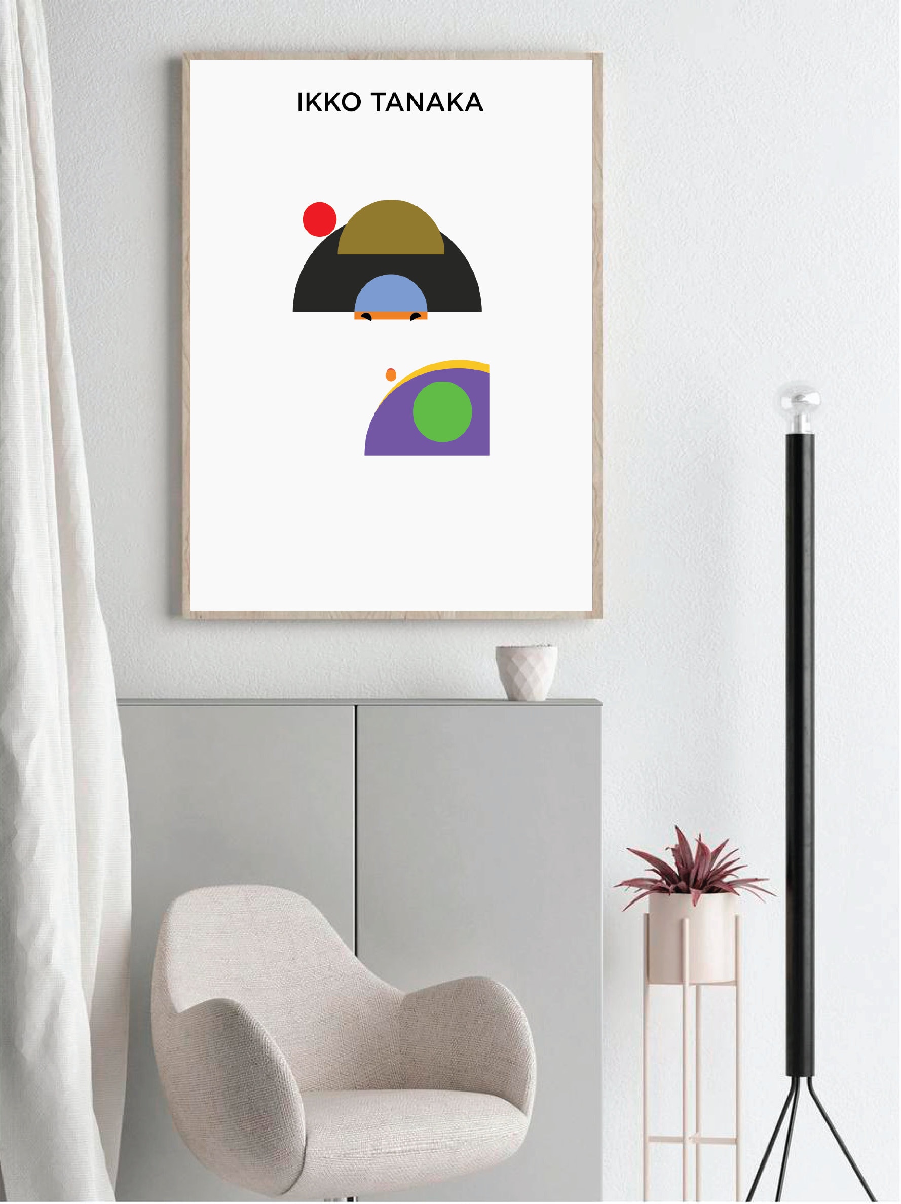 Ikko Tanaka Poster Japanese Art Poster Abstract Art Print | Etsy