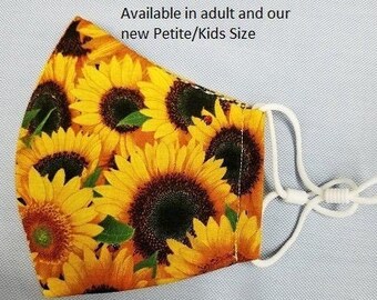 Sunflower Face Mask - Etsy