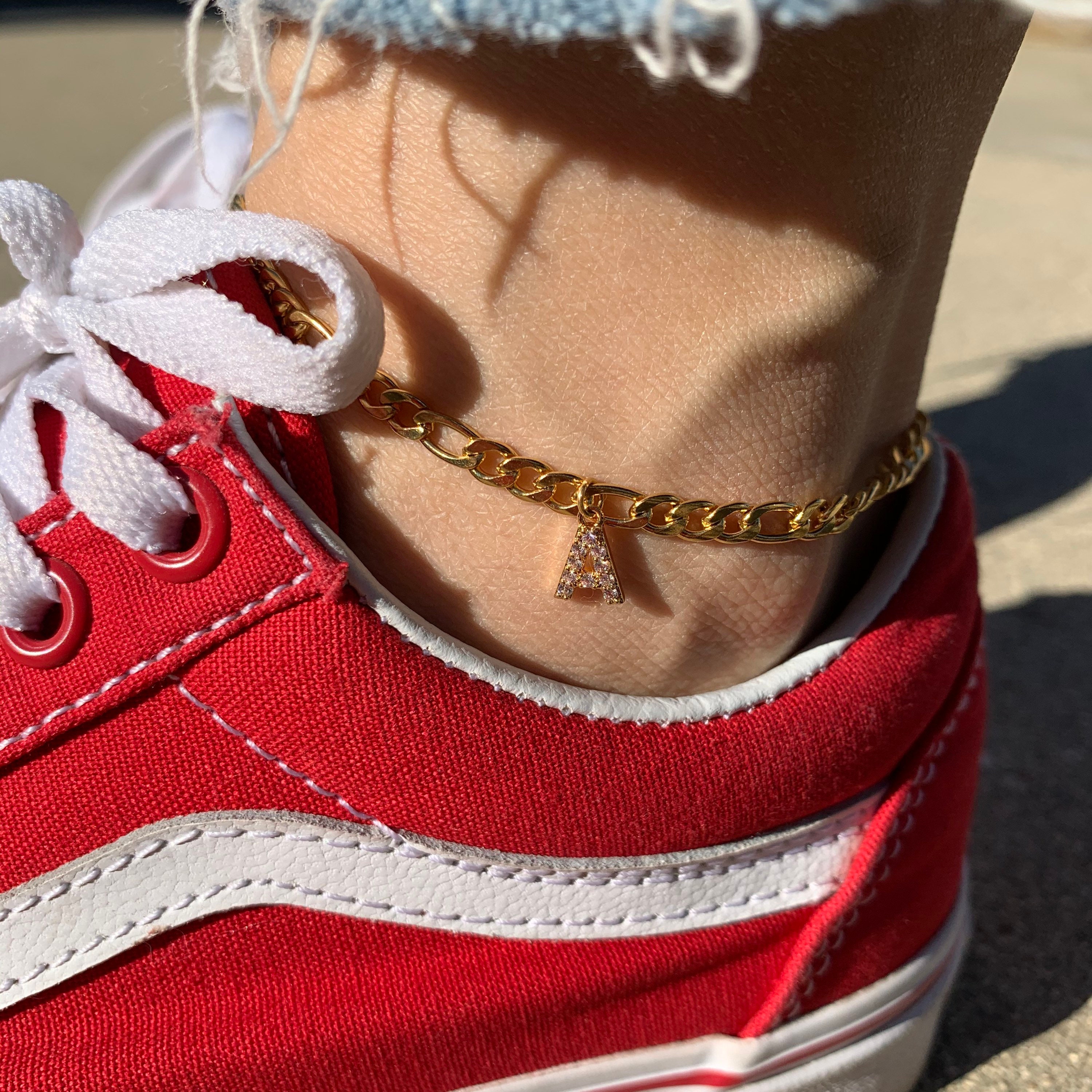Dainty A to Z Gold Plated Anklet Gold Initial Anklet Letter Anklet ...