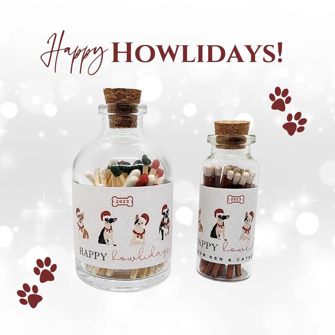 Happy Howlidays Matchsticks Holiday Party Favors Candle Matches ...