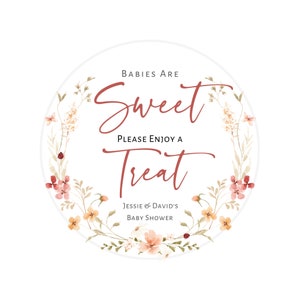 Baby Shower Favors | Personalized Baby Shower Treat Stickers | Babies ...
