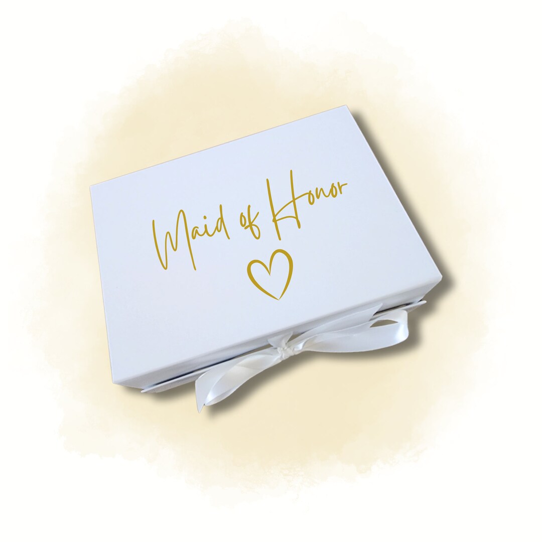 Maid/matron of Honor Gift Box Empty Gift Box for Maid of - Etsy