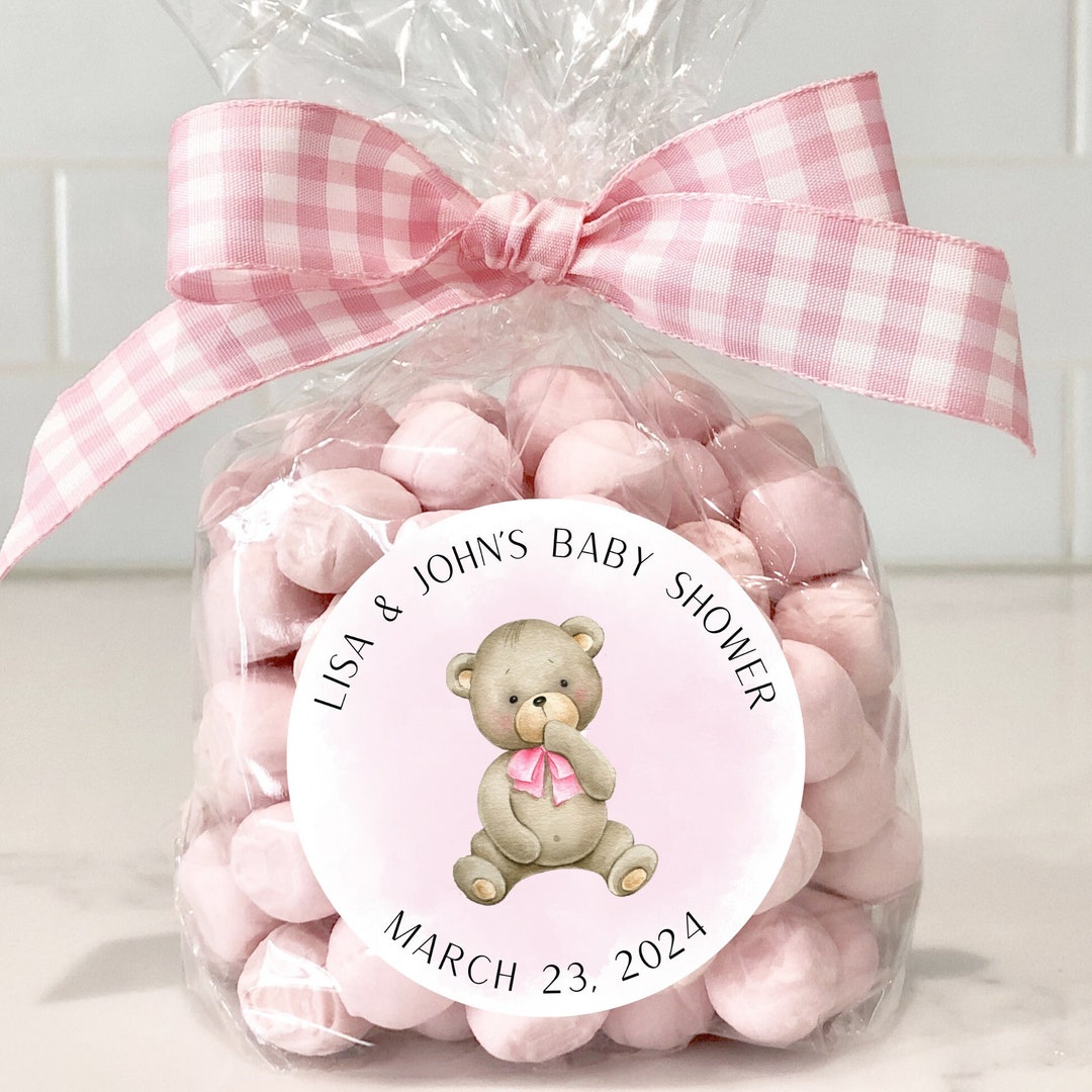 Personalized Baby Shower Treat Stickers Baby Girl Baby Shower Favors ...