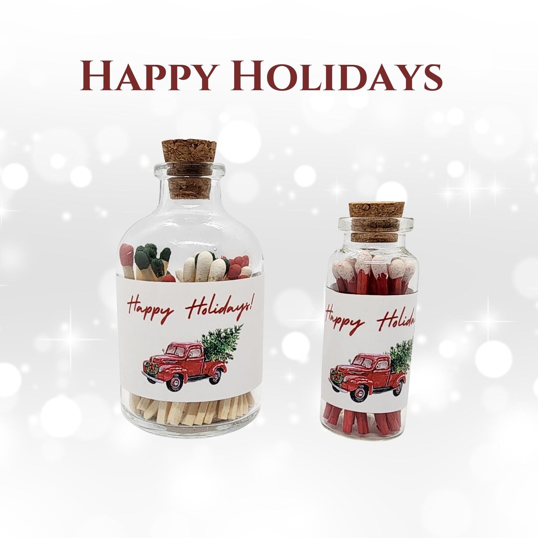 Happy Holiday Matchsticks Holiday Party Favors Candle Matches ...