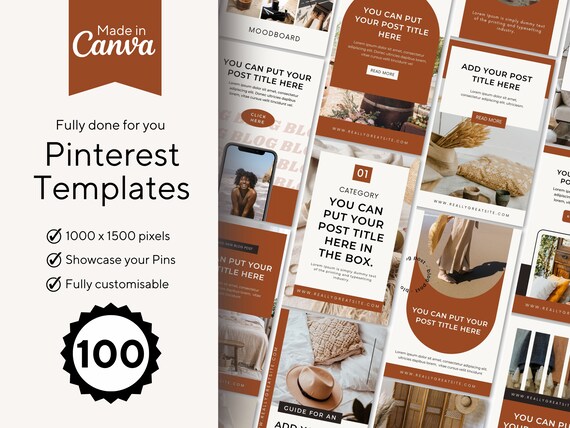 Pinterest Templates Canva Pinterest Pin Template Pinterest - Etsy