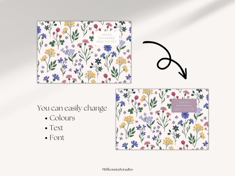 35 Editable Notebook Kdp Covers Template Planner And Journal Cover