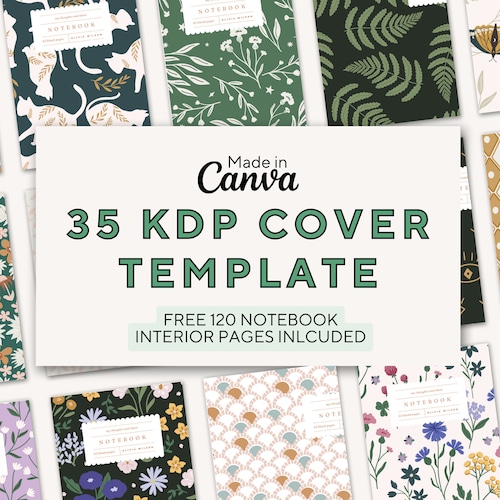 35 Editable Notebook Kdp Covers Template Planner And Journal Etsy