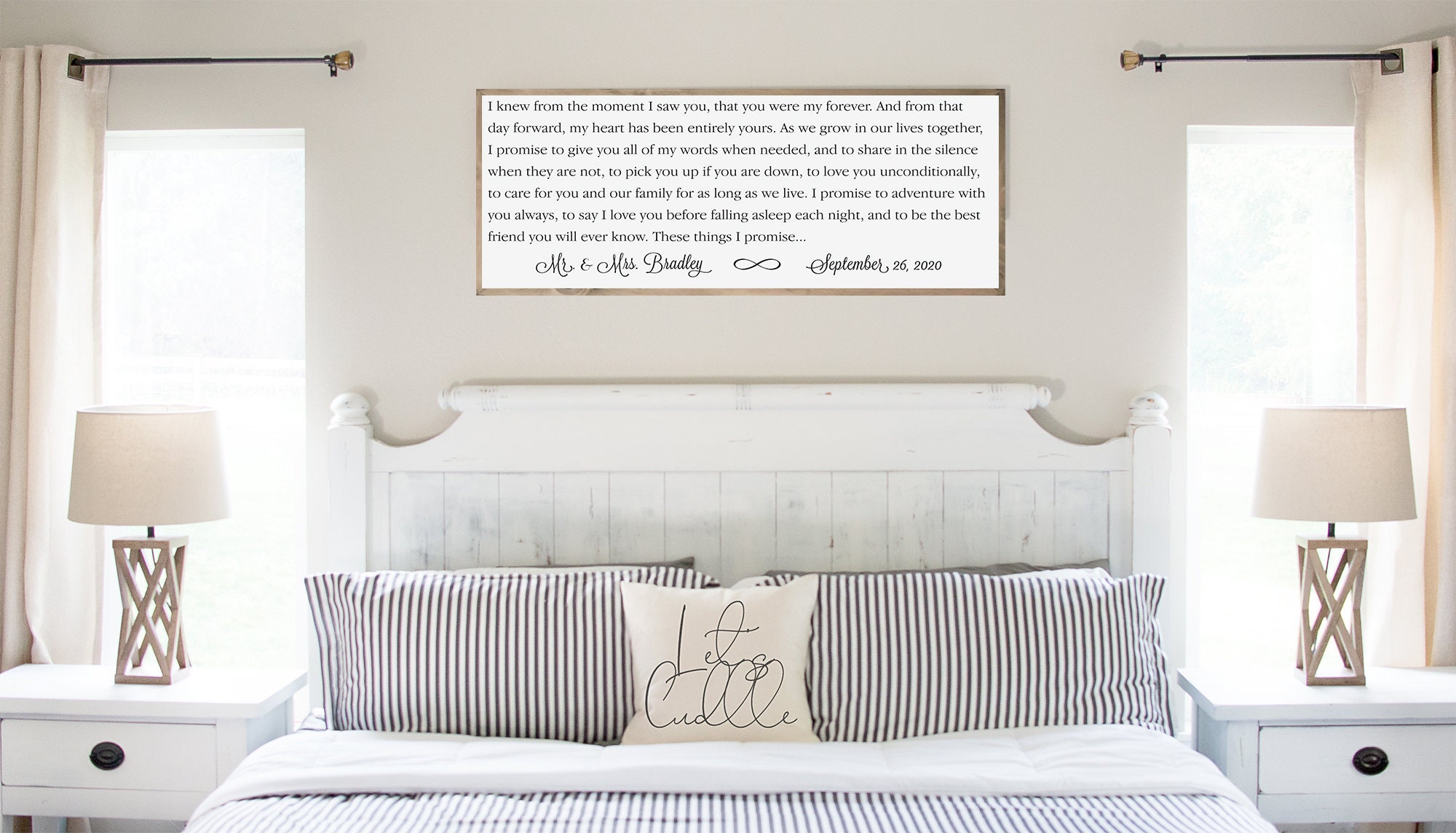 Wedding Vows Wood Sign Personalized Wedding Vow Decor | Etsy