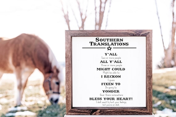 Southern Translations Funny Sign Farmhouse Decor Gag Gift - Etsy