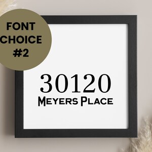 Home Address Hand Painted Personalized Framed Wood Sign, Rustic Home ...