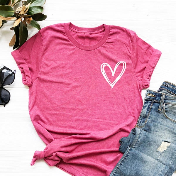 Heart Tshirts for Women - Etsy