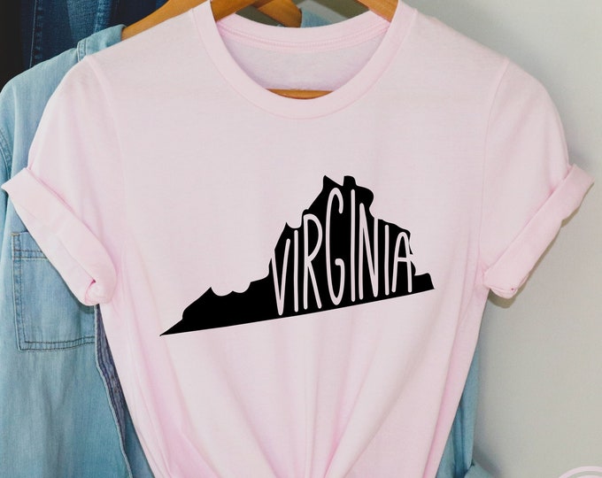 Virginia Shirt, Virginia Map Tshirt, Virginia Silhouette Shirt ...