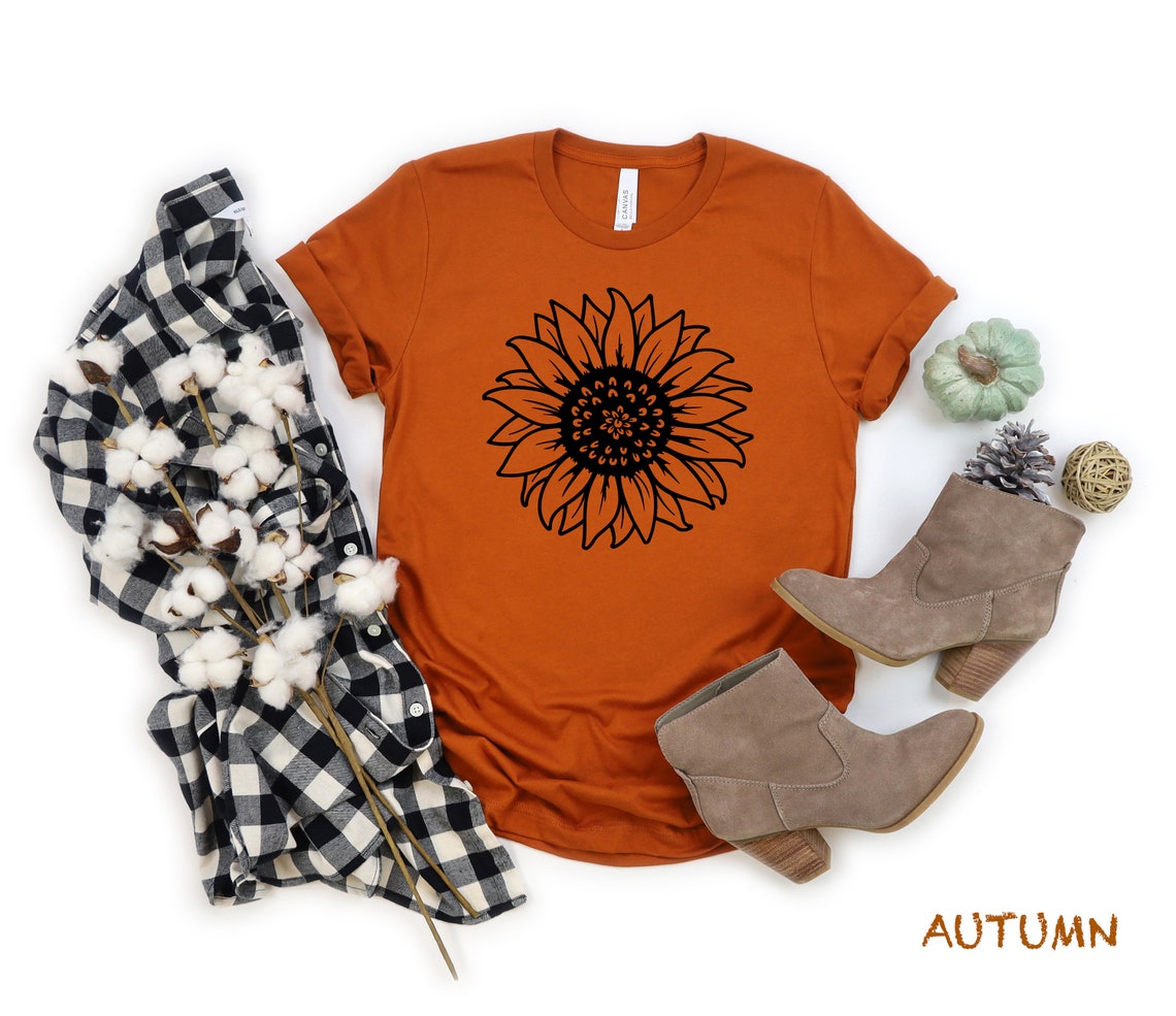 Sunflower Shirt Sunflower T-shirt Summer Shirt Gardening | Etsy