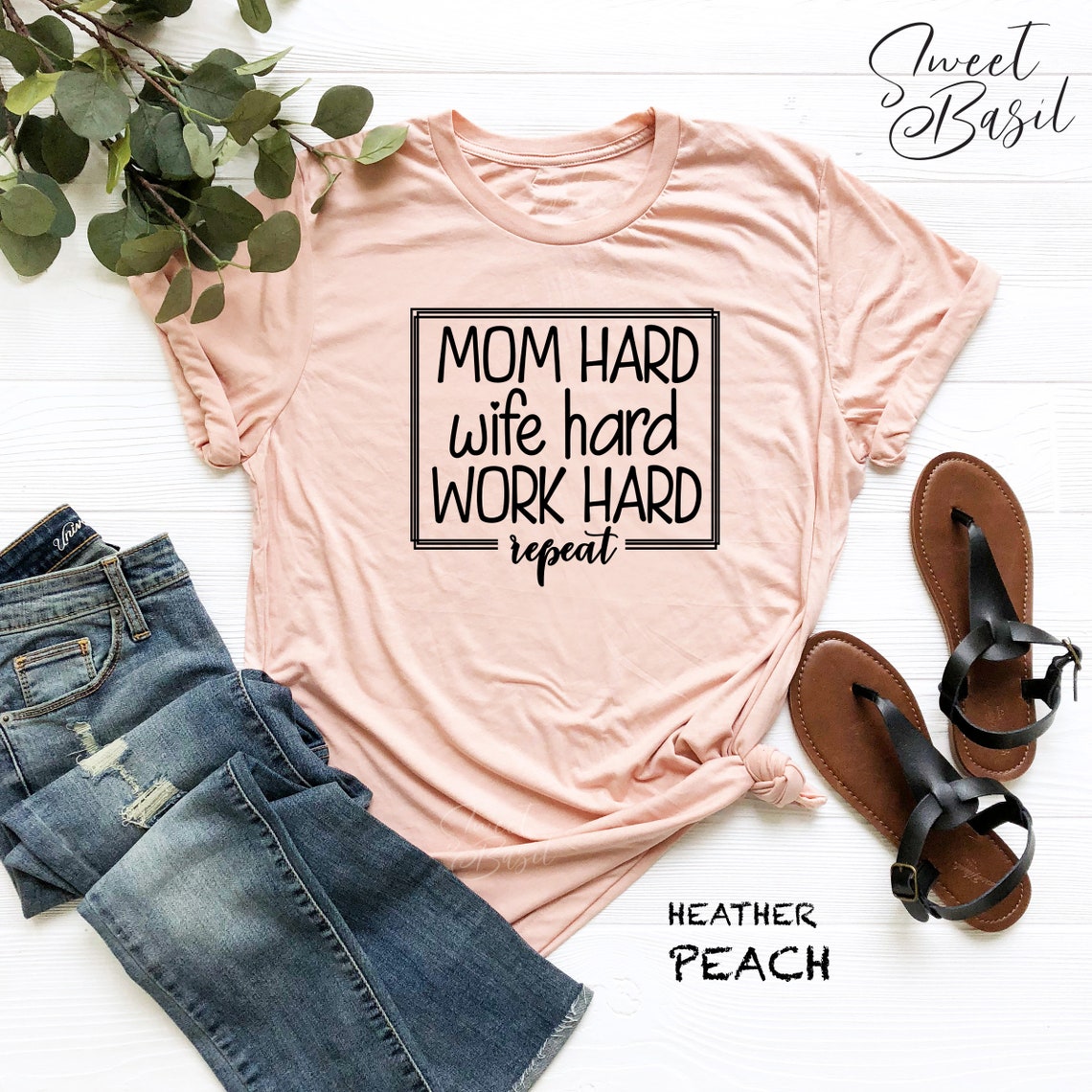 Mom Hard Wife Hard Work Hard Cute Mom T-shirt Gift for Mom - Etsy