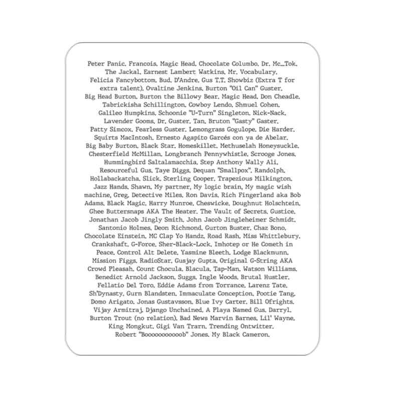 Gus Nicknames Kiss-cut Stickers Burton Guster Nicknames - Etsy