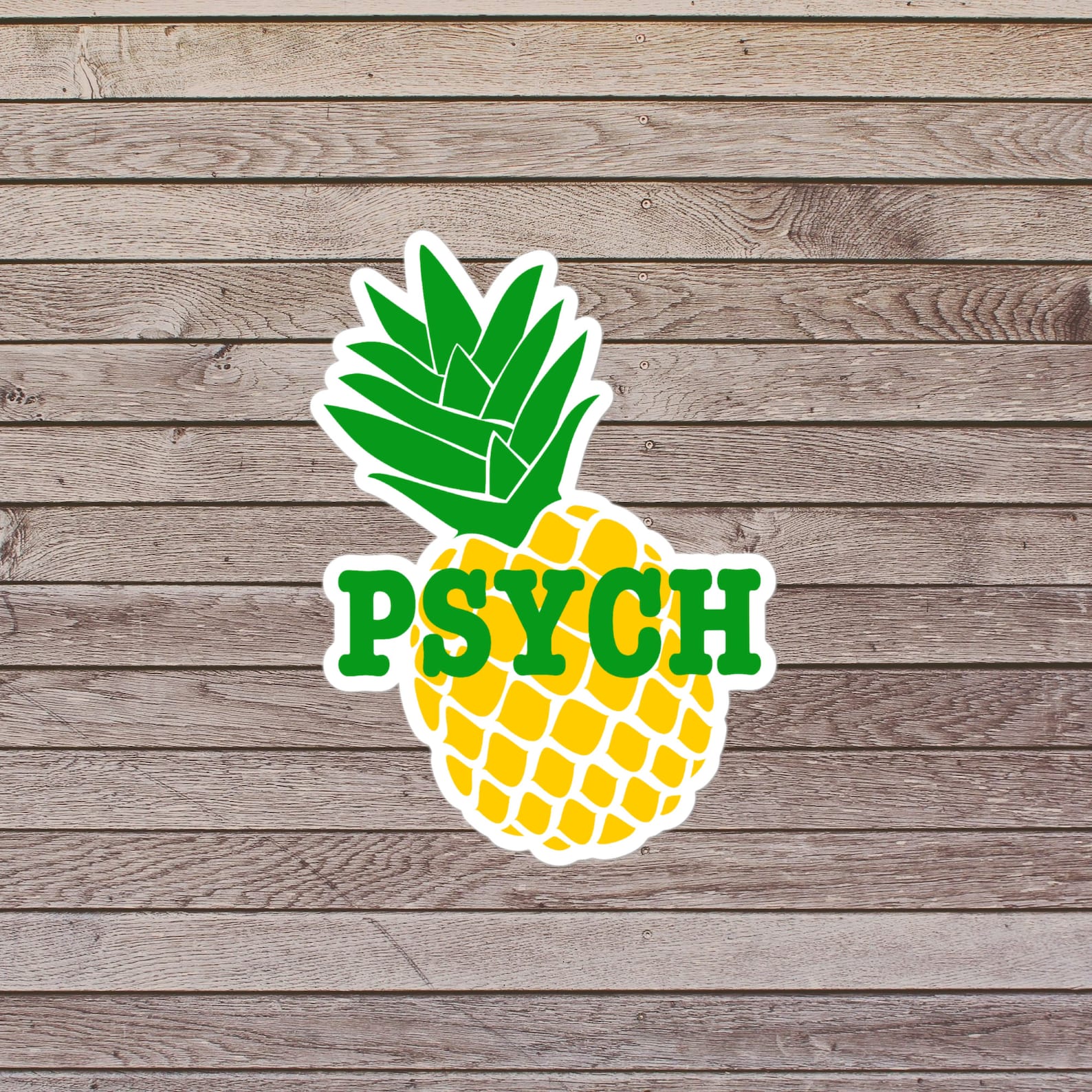 Psych TV Show Logo Pineapple Sticker Decal for Fans of Psych | Etsy