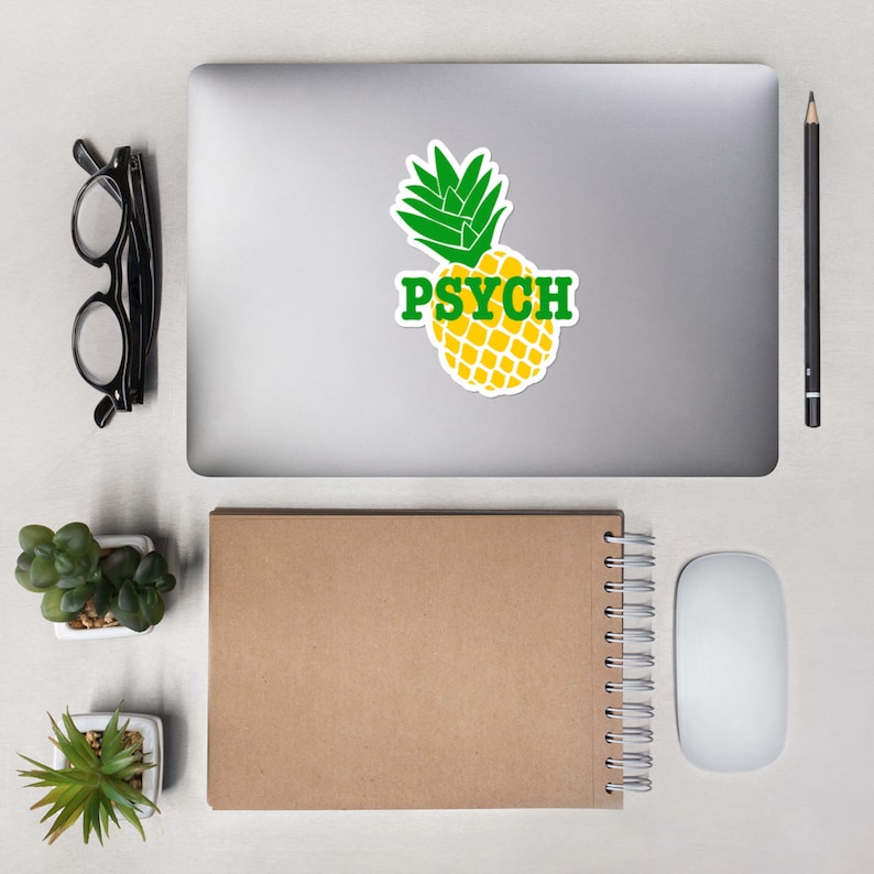Psych TV Show Logo Pineapple Sticker Decal for Fans of Psych, Car Decal ...