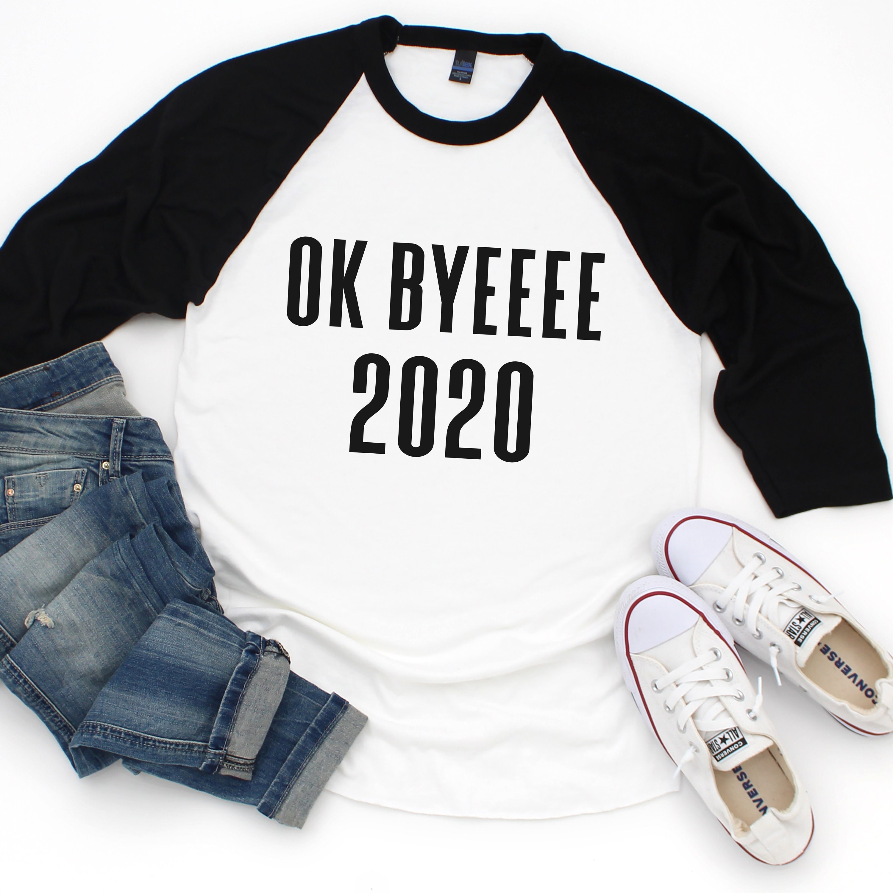 Ok Byeeee 2020 Raglan Shirt Survived 2020 Hello 2021 Shirt | Etsy