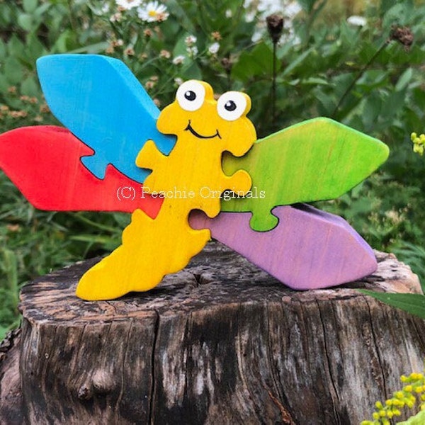 Wooden Dragonfly Puzzle - Etsy
